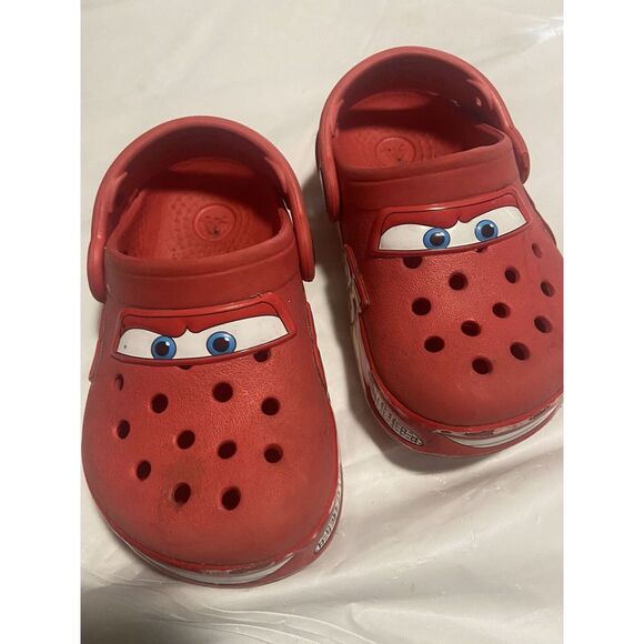 CROCS | Shoes | Kidsred Cars Lightning Mcqueen Classic Croc Clogssize ...